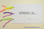 Make a Free Spring Book With Your Child - One Time Through