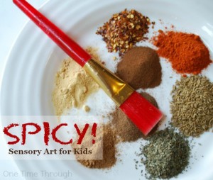 Spicy-Scented Sensory Math and Art for Kids - One Time Through